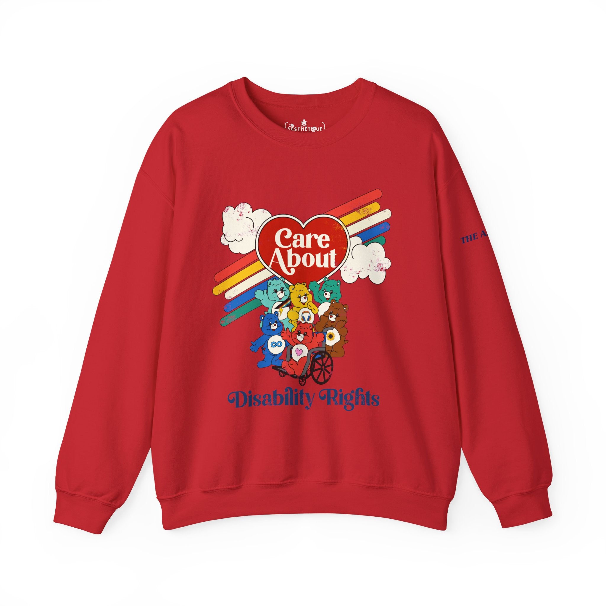 Care About Disability Rights - Retro 80s Vibe - Unisex Heavy Blend™ Cr ...