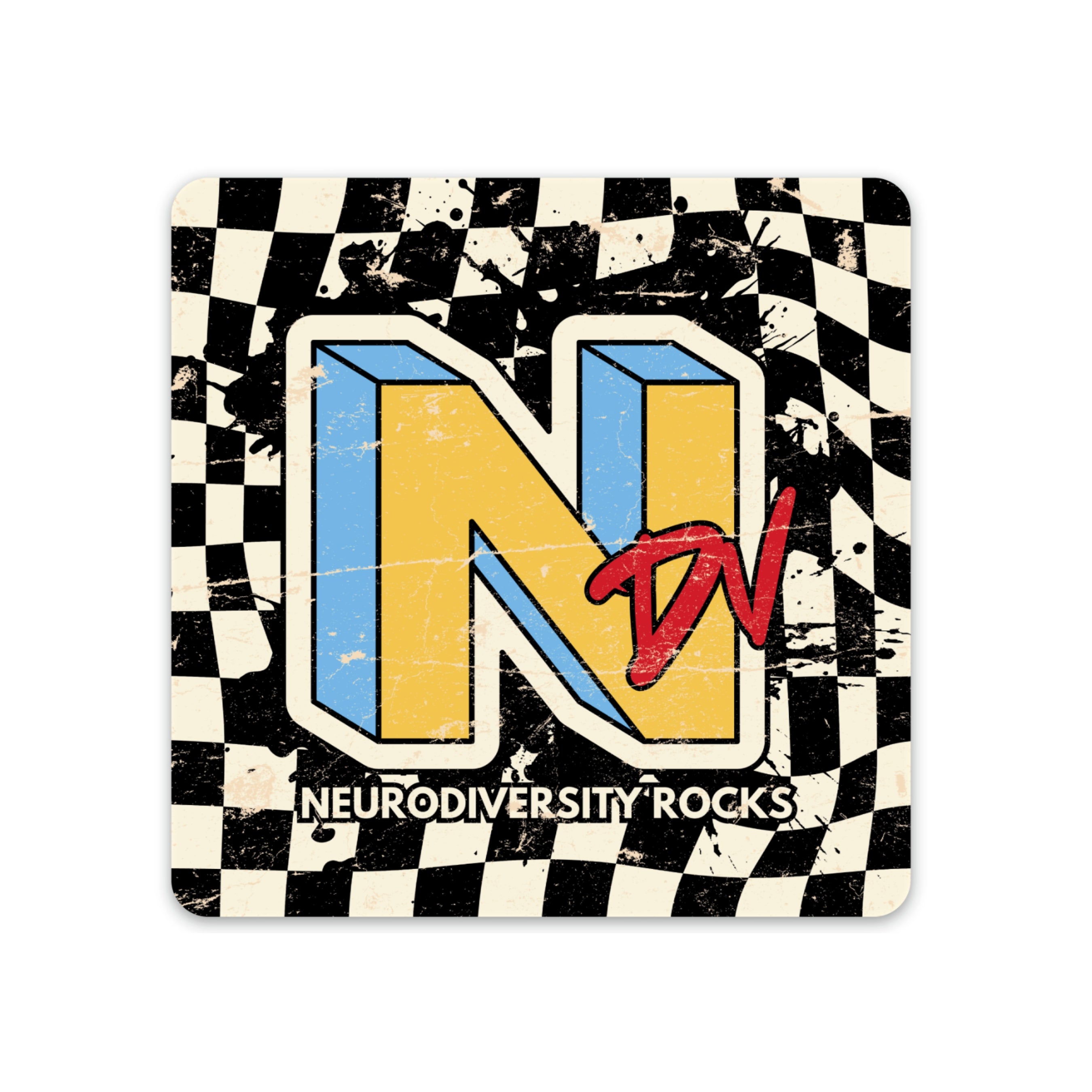NDV Neurodiversity Rocks MTV Style Sticker – The Aesthetique Philosophie